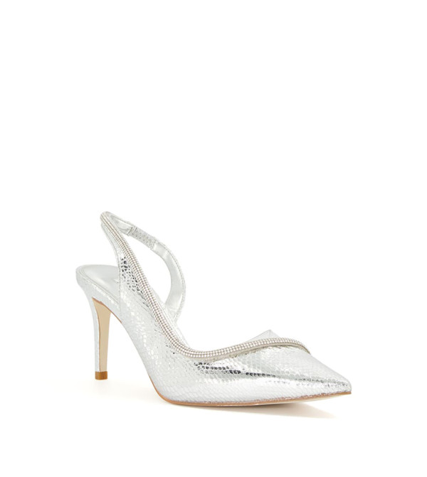 Capri Silver Stiletto Heel for women in Saudi Arabia | Dune London ...